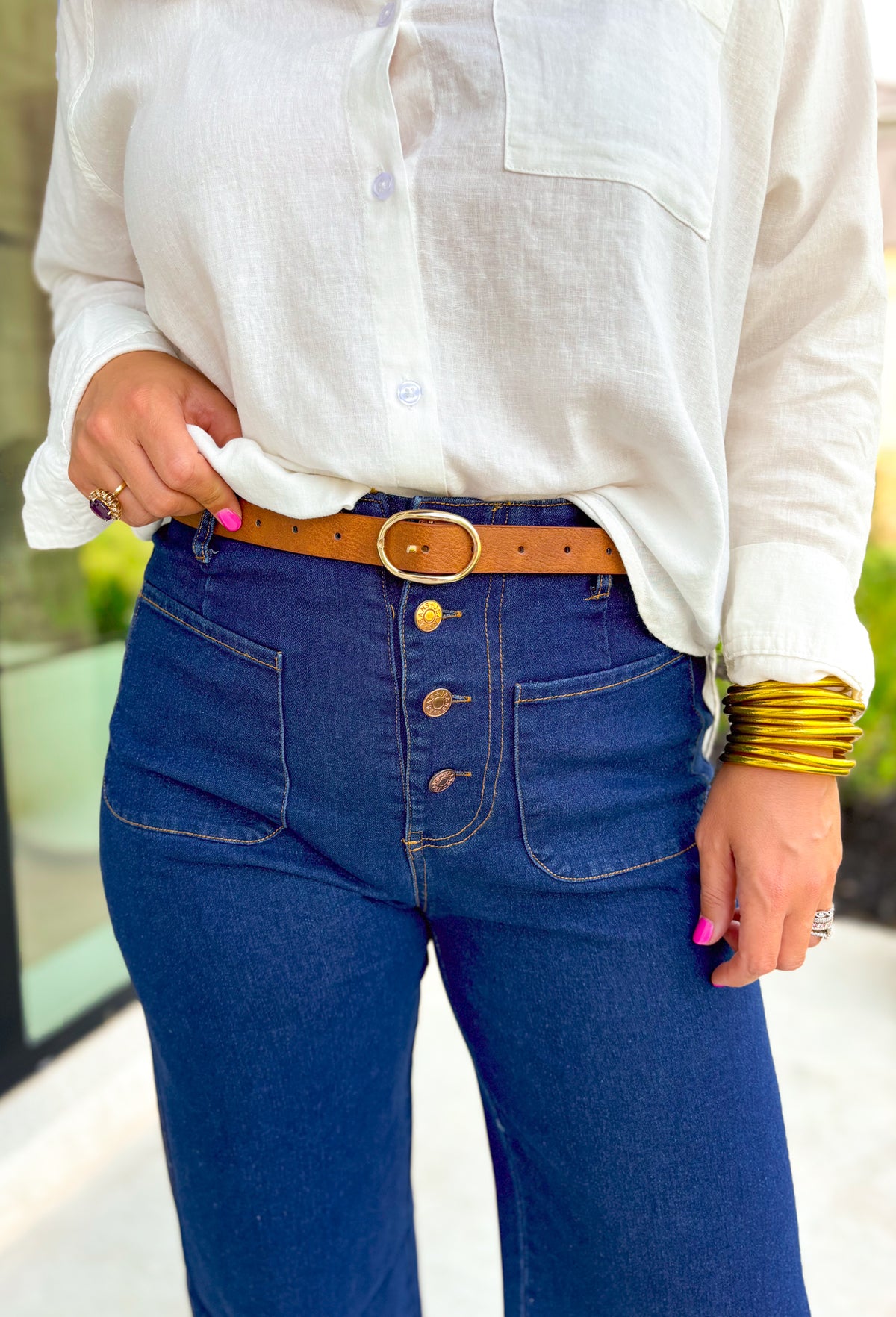 Brinkley Belt in Brown | Groovy's | Brown Belt | Staple Belt