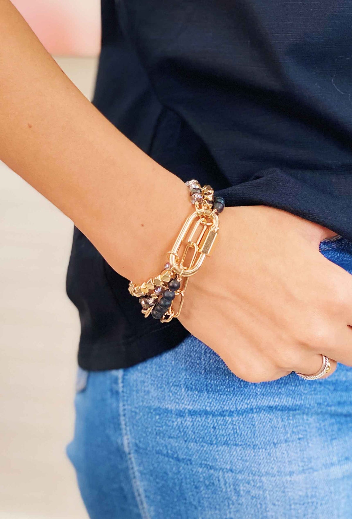 Chain Link & Hinge Bracelet Set | Groovy's